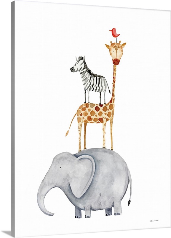 Stacked Safari Animals | Great Big Canvas