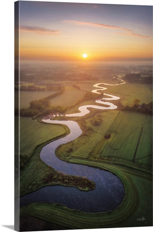 Winding River Sunset | Great Big Canvas