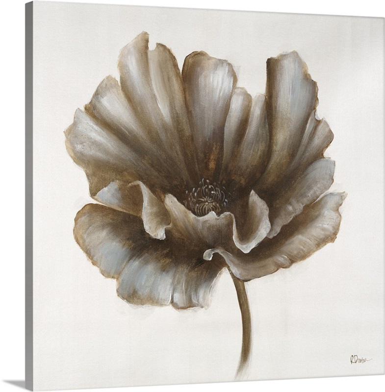 Golden Aged Poppy III | Great Big Canvas