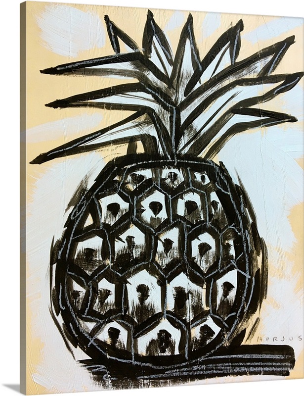 Pinapple - Black & White | Great Big Canvas