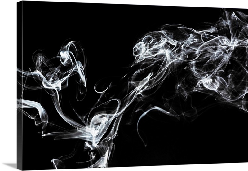 Abstract White Smoke - Spirit Mood | Great Big Canvas