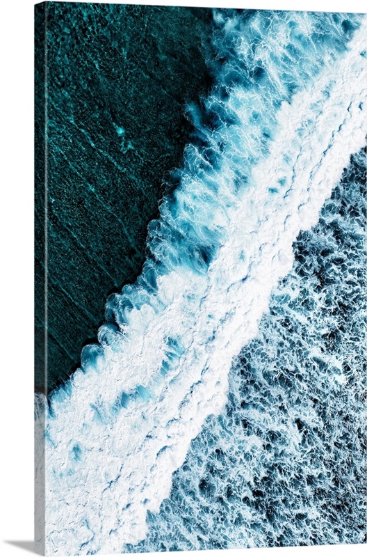Aerial Summer - Seagreen Ocean Wave | Great Big Canvas