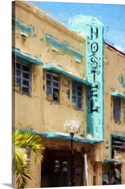 Blue Hostel, Oil Painting Series | Great Big Canvas