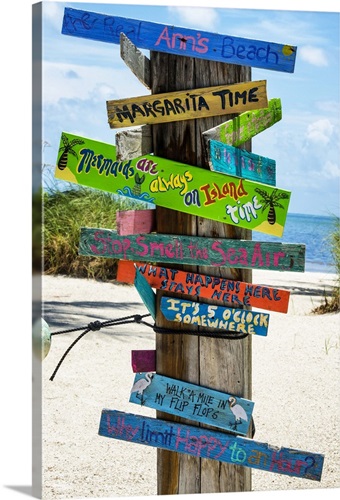Directional Fun Signs on the Beach | Great Big Canvas