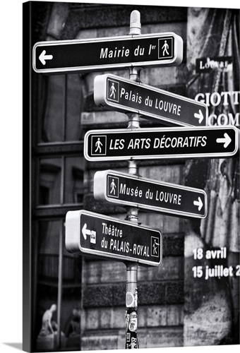 Directional Signs, Paris, France Wall Art, Canvas Prints, Framed Prints ...