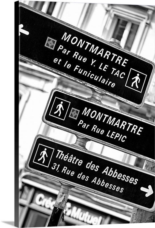 Montmartre Traffic Signs - Paris | Great Big Canvas