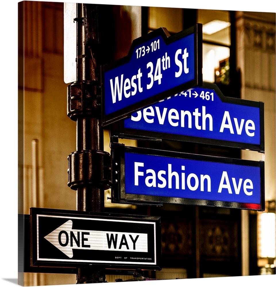 New York City - Traffic Signs Wall Art, Canvas Prints, Framed Prints ...