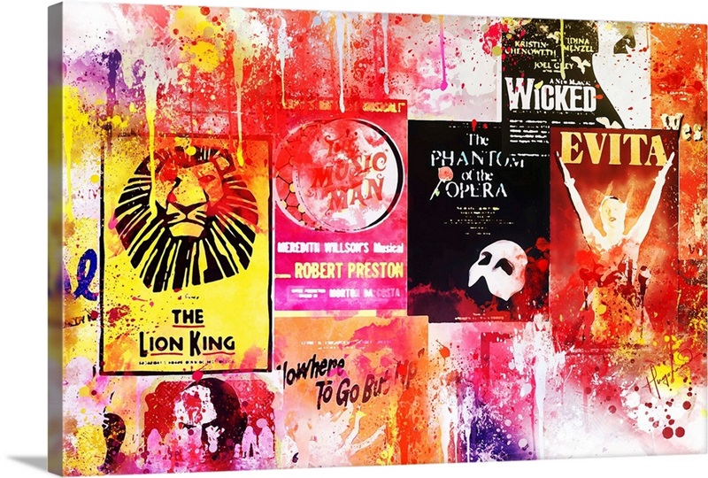 NYC Watercolor Collection - Broadway Shows | Great Big Canvas