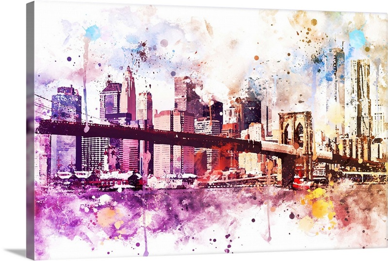 NYC Watercolor Collection - New York Dreams | Great Big Canvas
