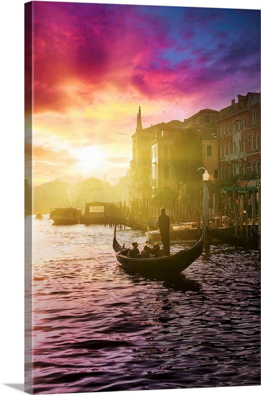 Venetian Sunlight - Pink Sunset | Great Big Canvas