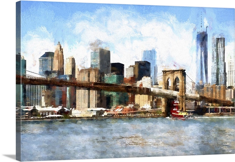 View of Midtown Manhattan, NYC Painting Series Wall Art, Canvas Prints ...