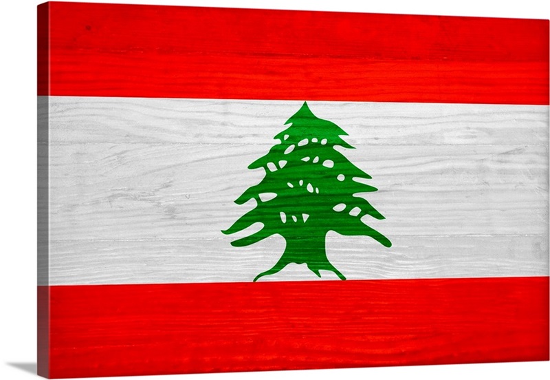 Wood Lebanon Flag, Flags Of The World Series | Great Big Canvas
