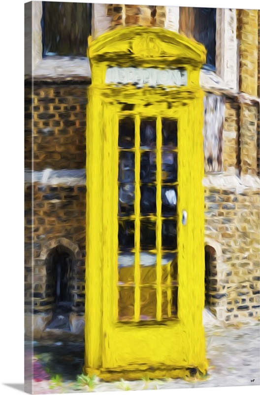 Yellow Phone Booth, Oil Painting Series | Great Big Canvas