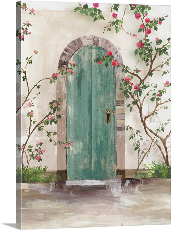 Arch Door With Roses | Great Big Canvas