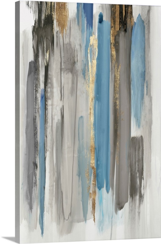 Blue Abstract Lines II | Great Big Canvas