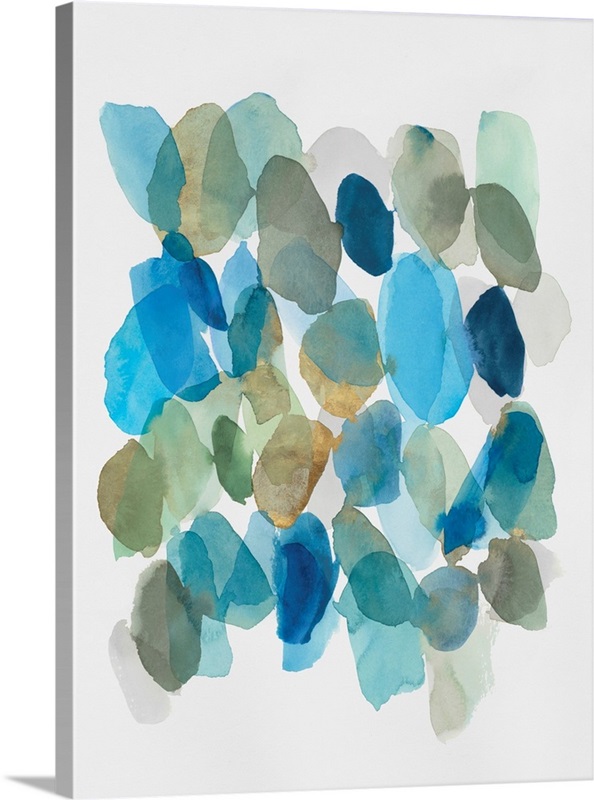 Blue Inky Pebbles II | Great Big Canvas