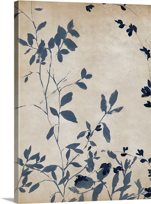 Indigo Leaves Touch I | Great Big Canvas