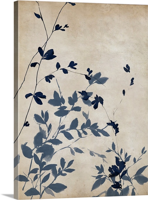 Indigo Leaves Touch II | Great Big Canvas