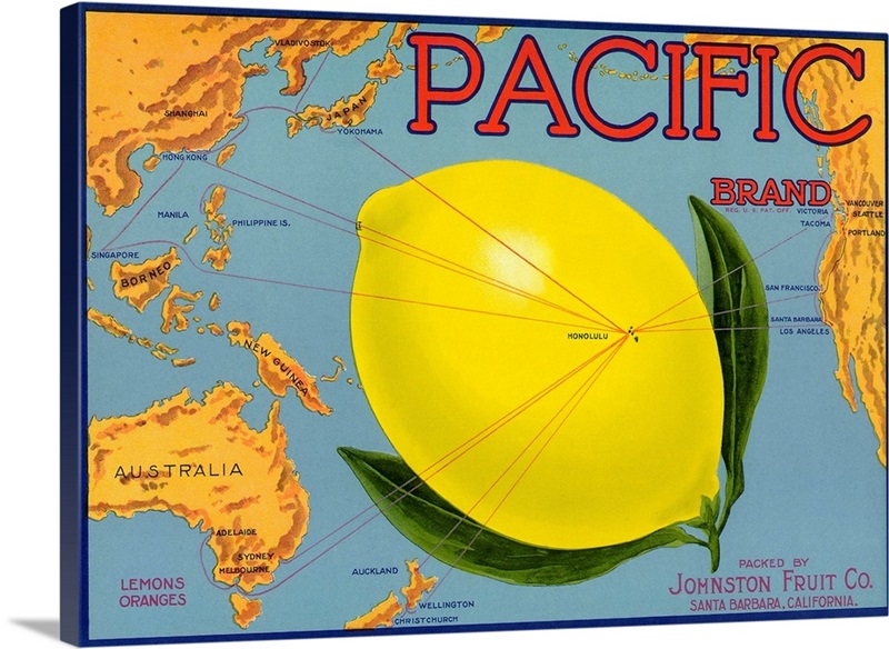 Lemon Fruit Label | Great Big Canvas