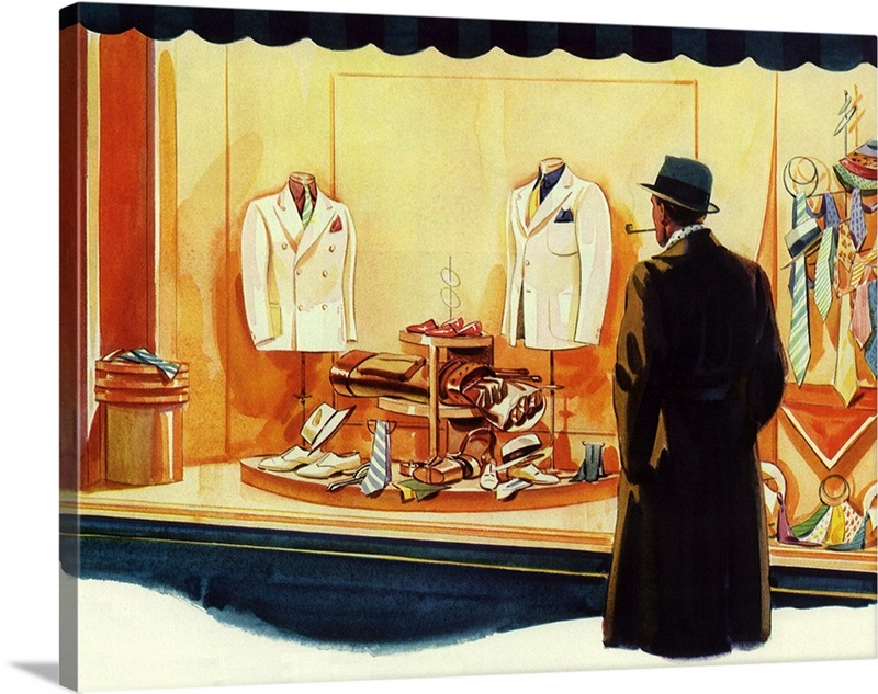 Man Window Shops | Great Big Canvas