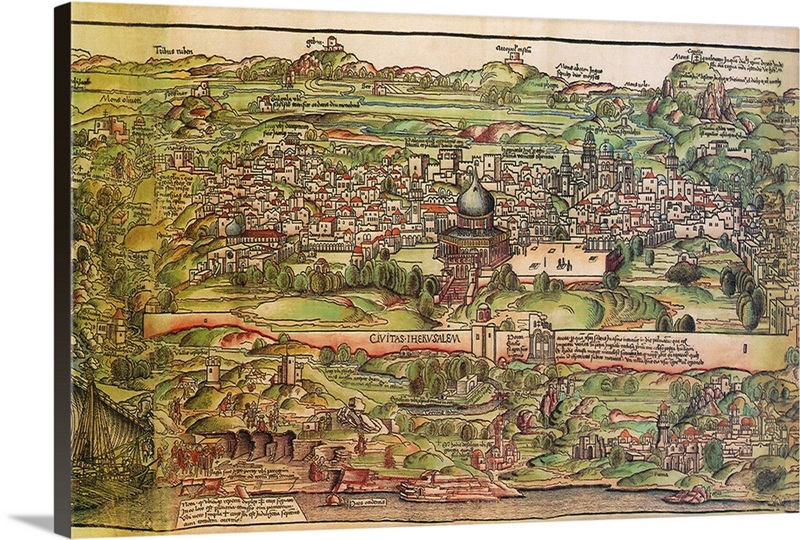 Map of Palestine 1486 | Great Big Canvas