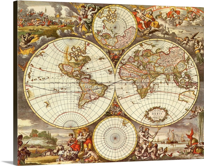 Map of the World 1670 | Great Big Canvas