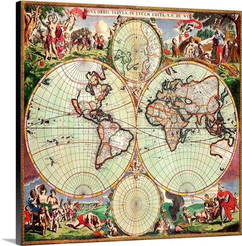 Old World Map 1675 | Great Big Canvas
