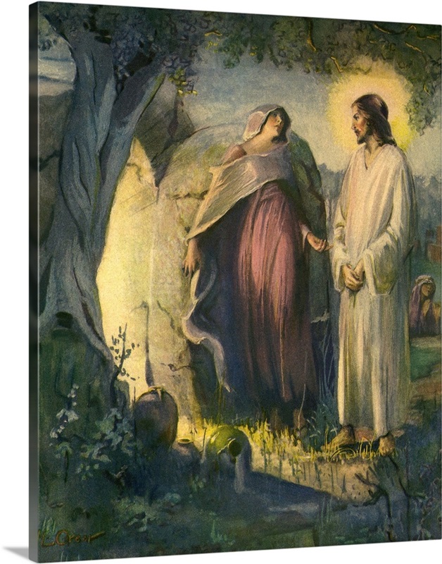 Risen Jesus with Woman | Great Big Canvas