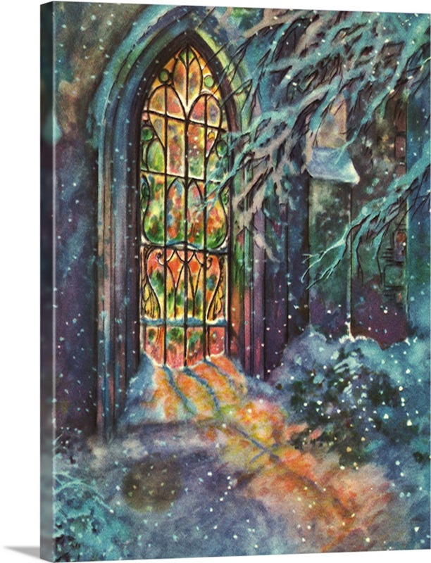 Snow and Stained Glass | Great Big Canvas