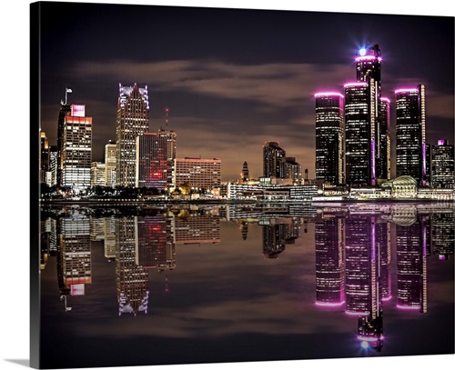 Detroit at Night | Great Big Canvas
