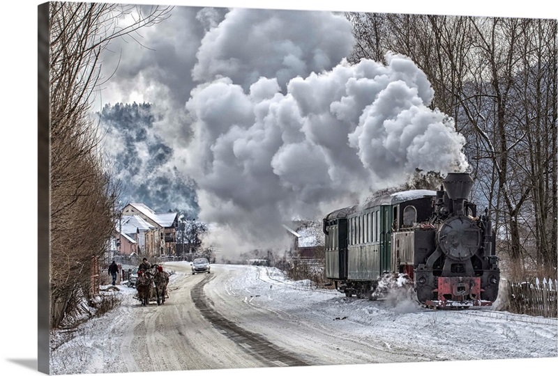 Sled, Steam Train, Car | Great Big Canvas