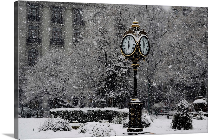 Snow Clock | Great Big Canvas