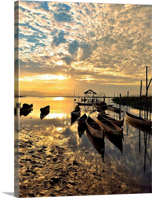 Sunset in the Old Lake | Great Big Canvas