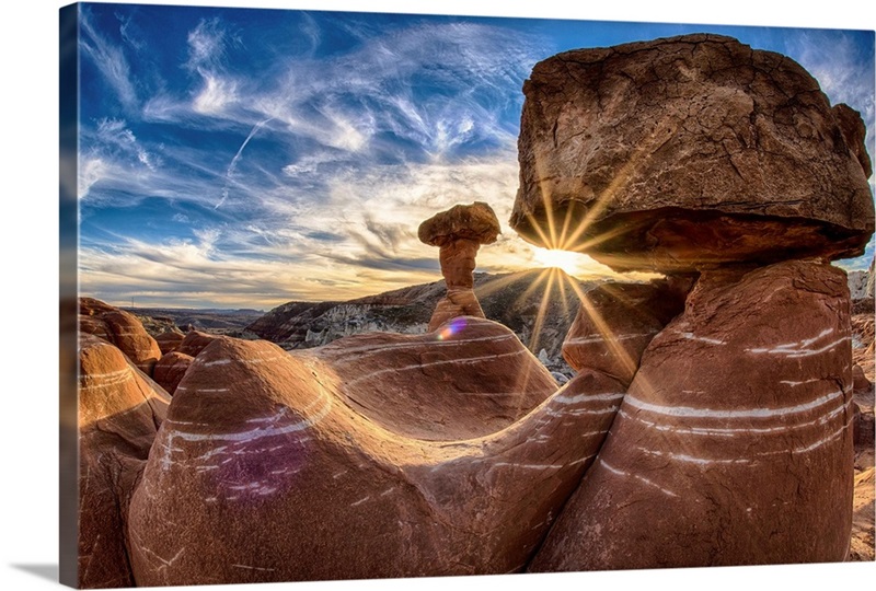 Sunset over the Toad Stools | Great Big Canvas