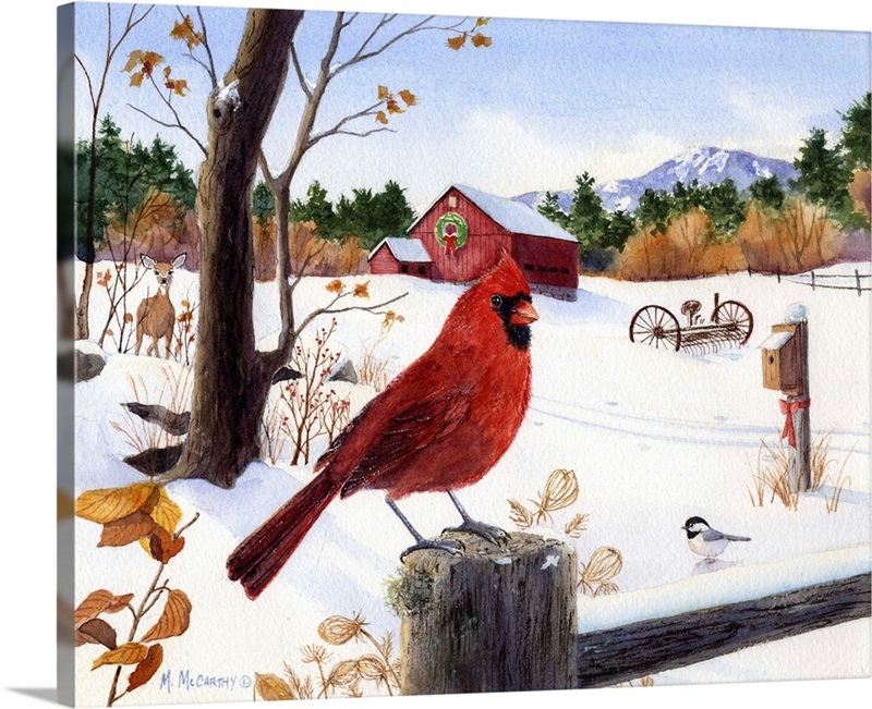 Cardinal Morning | Great Big Canvas