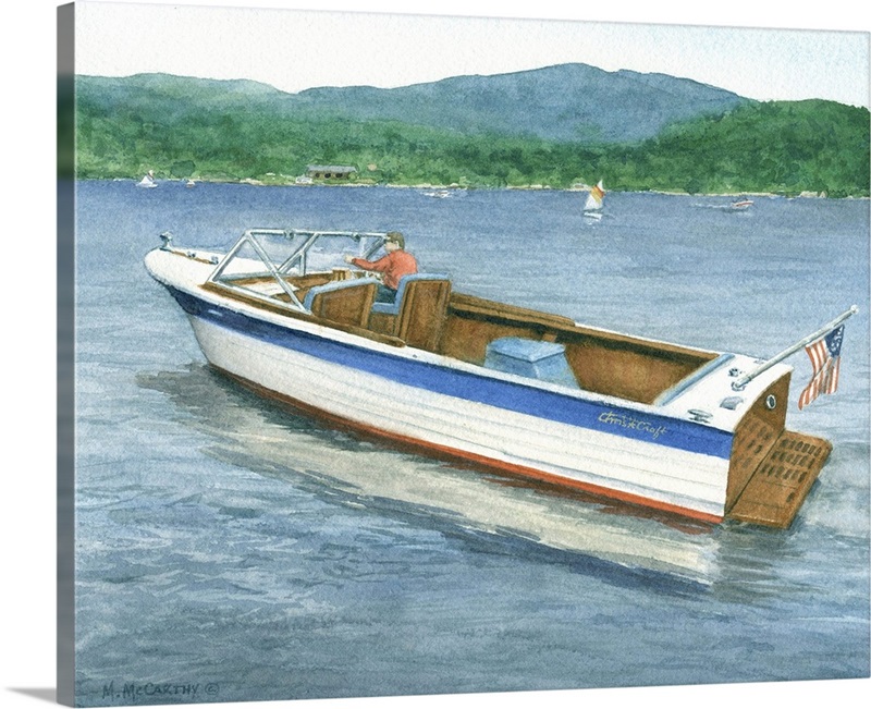 Chris Craft on the Lake | Great Big Canvas