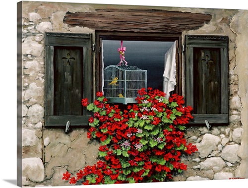 Geranium Window | Great Big Canvas