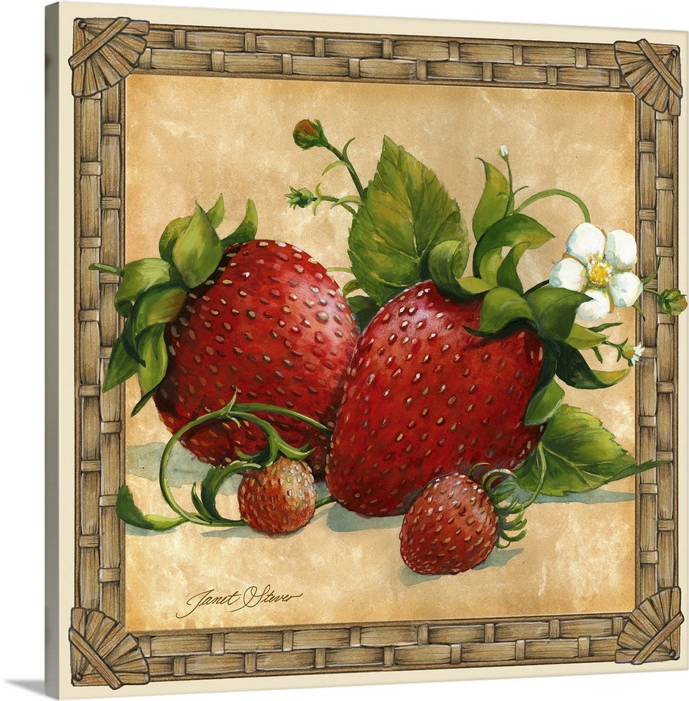 Strawberries Wall Art, Canvas Prints, Framed Prints, Wall Peels | Great ...