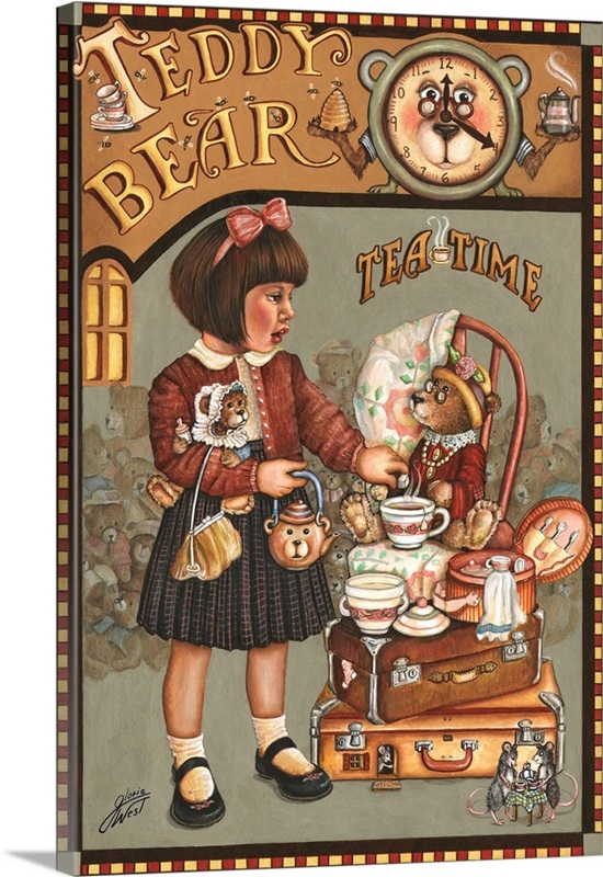 Teddy Bear Tea Time | Great Big Canvas