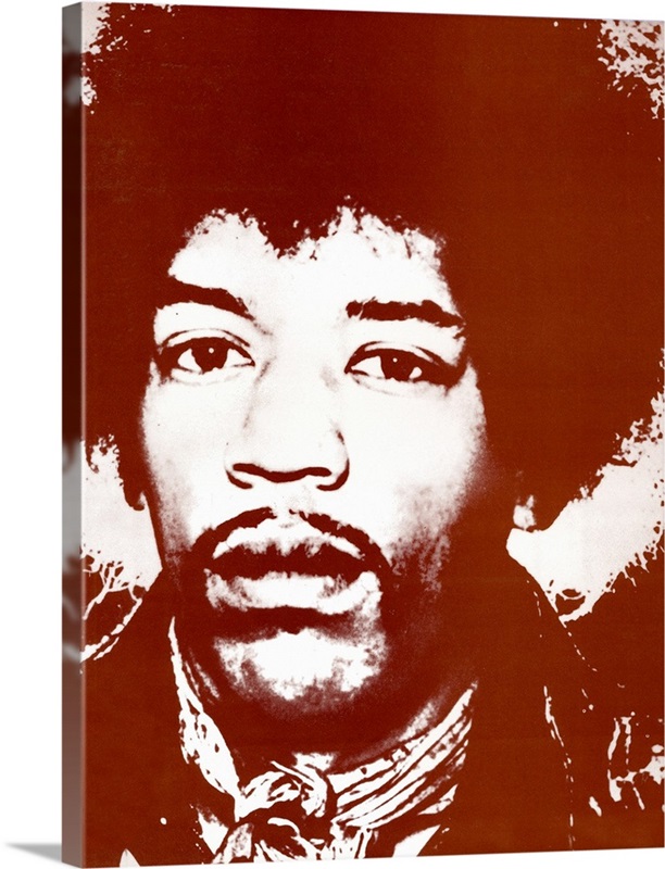 Jimi Hendrix Brown Head Shot | Great Big Canvas