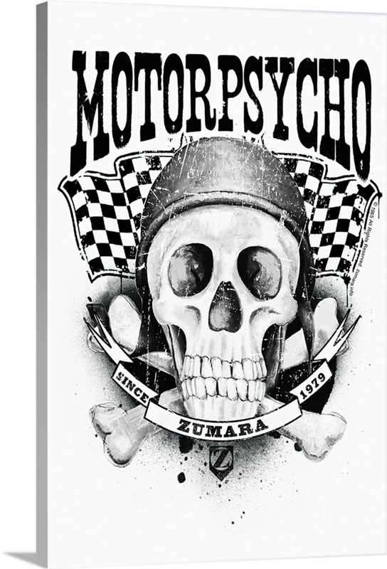 Rider Motor Psycho Skull | Great Big Canvas