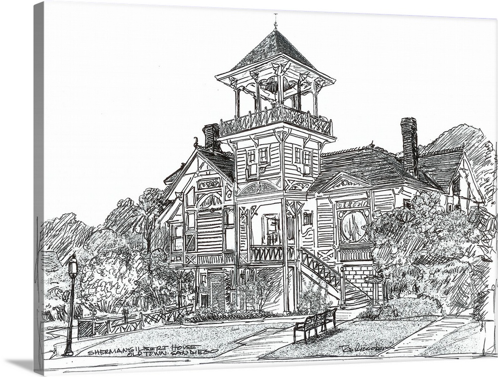 Sherman Gilbert House San Diego California Wall Art, Canvas Prints ...