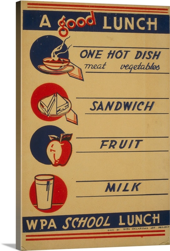 A Good Lunch, WPA School Lunch - WPA Poster | Great Big Canvas