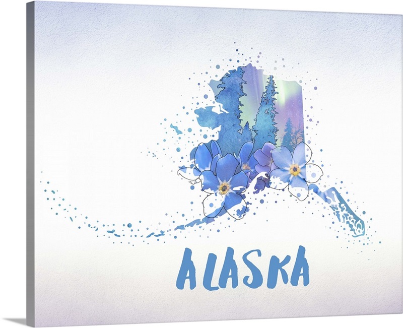 Alaska State Flower (Forget-Me-Not) | Great Big Canvas