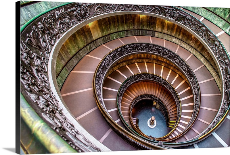 Bramante Staircase, Vatican Museum, Italy | Great Big Canvas
