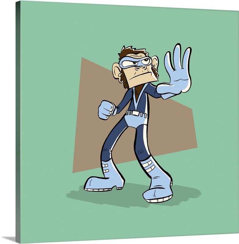 Chimpanzee - Superhero Animal Art | Great Big Canvas