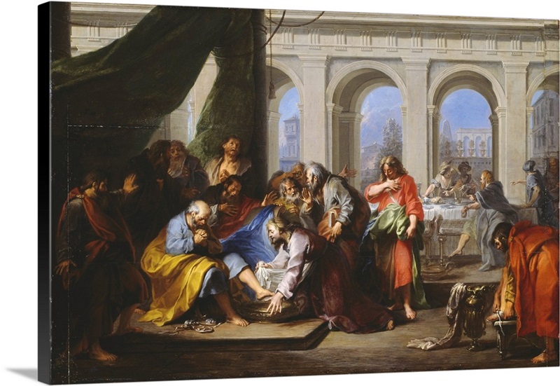 Christ Washing The Feet Of His Disciples | Great Big Canvas