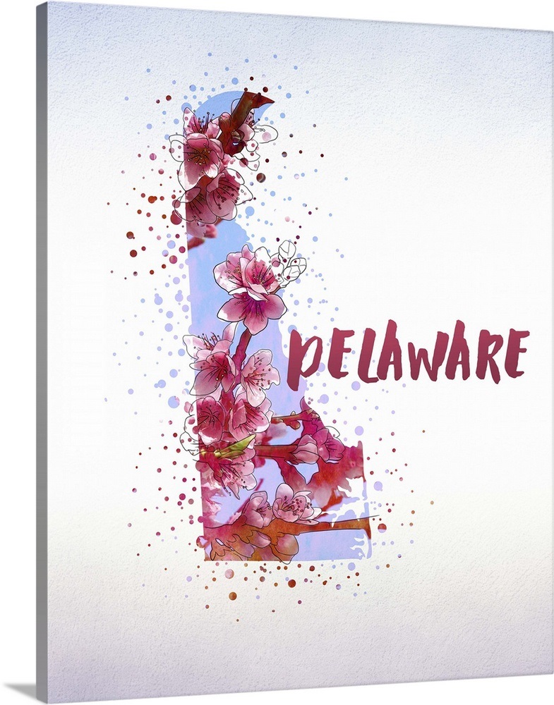 Delaware State Flower (Peach Blossom) Wall Art, Canvas Prints, Framed ...