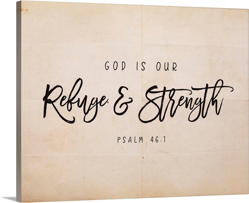 Handlettered Bible Verse - Psalm 46:1 | Great Big Canvas