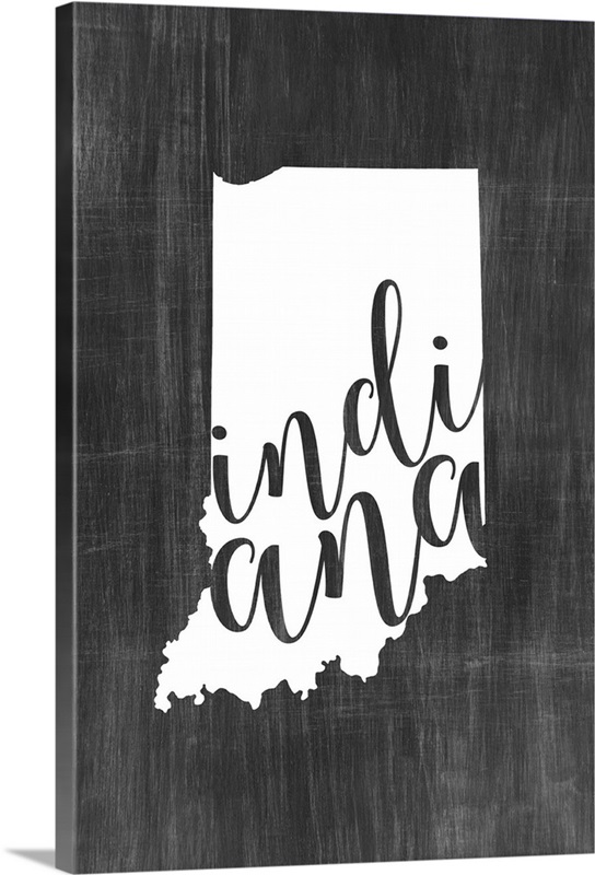 Home State Typography - Indiana | Great Big Canvas